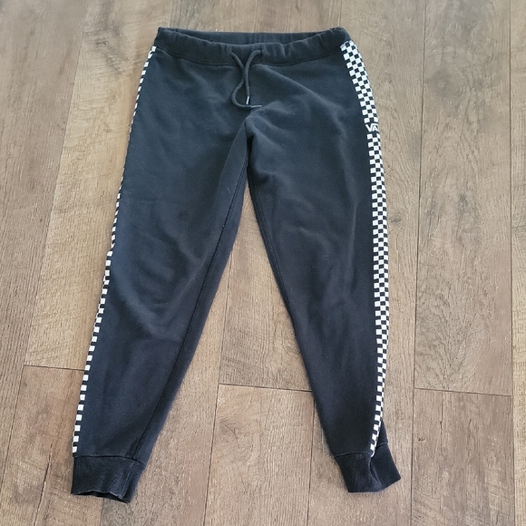 Vans | Pants & Jumpsuits | Vans Black Checkered Track Pants | Poshmark